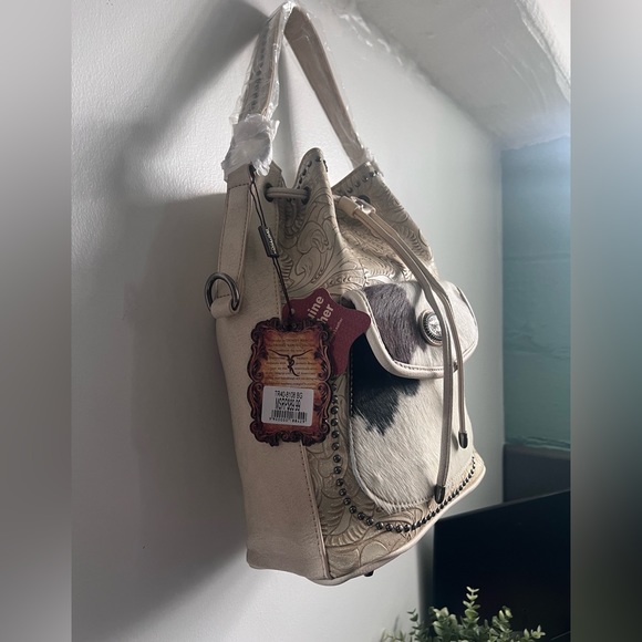 Trinity | Bags | Genuine Leather The Trinity Ranch Cream Color Bag With ...